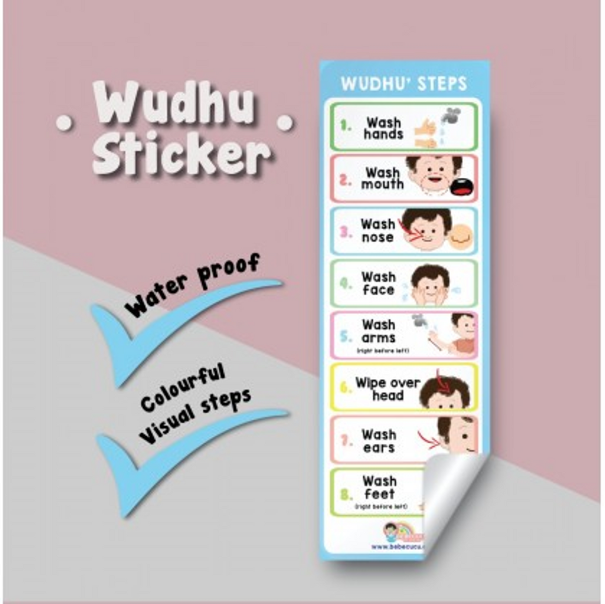 MUSLIMAZING - WATERPROOF WUDU STICKER – Swing Suroor Store